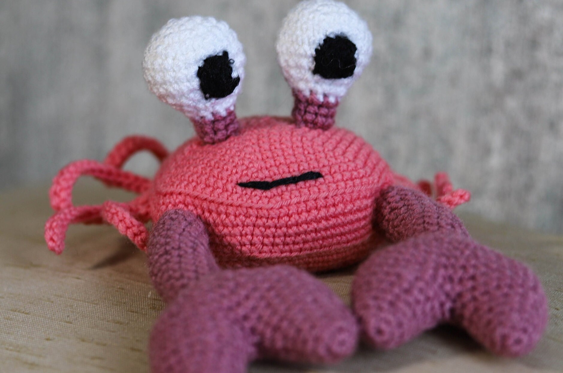 Crochet Crab Doll Amigurumi Ocean Toy Red Stuffed Crab Sea - Etsy