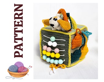 Animals Activity Cube Crochet Pattern Sensory Toy Woodland Toy ...