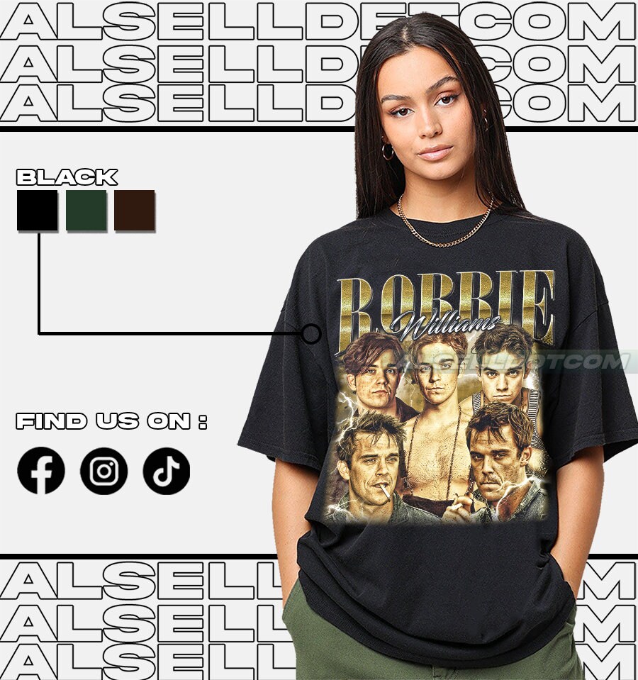 Limited Robbie Williams Vintage T-Shirt, Gift For Women and Man Unisex ...