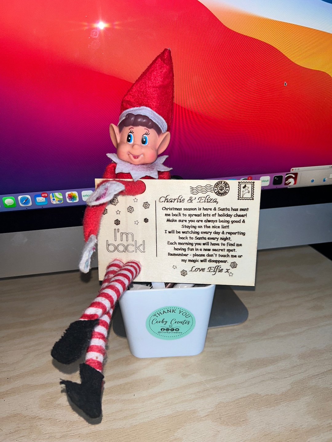 Elf Welcome Letter Elf Welcome Back Postcard Personalised - Etsy UK