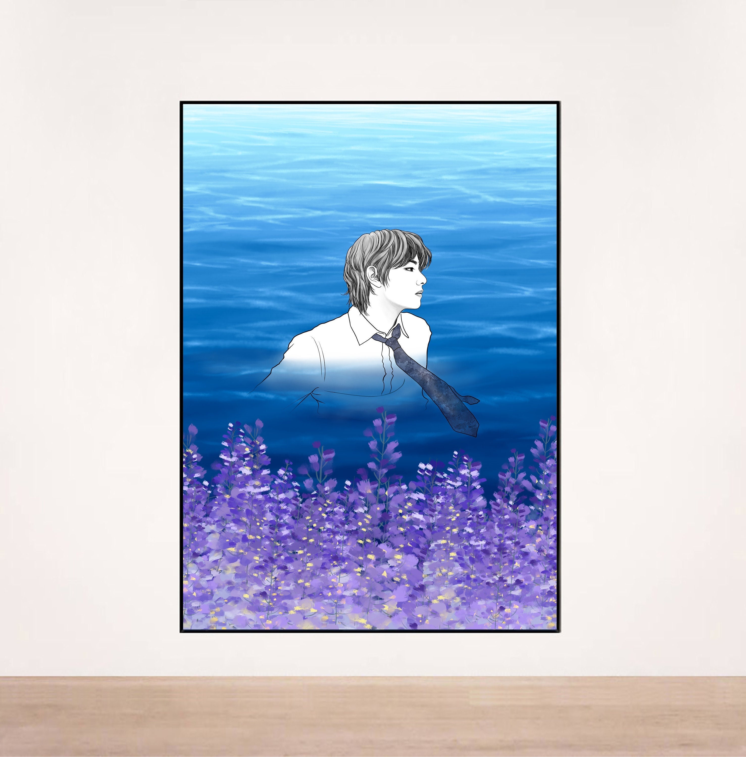 Bts,bts Art,bts V,kim Tae Hyung, BTS Wall Art, Bts Poster,bts Print,bts ...