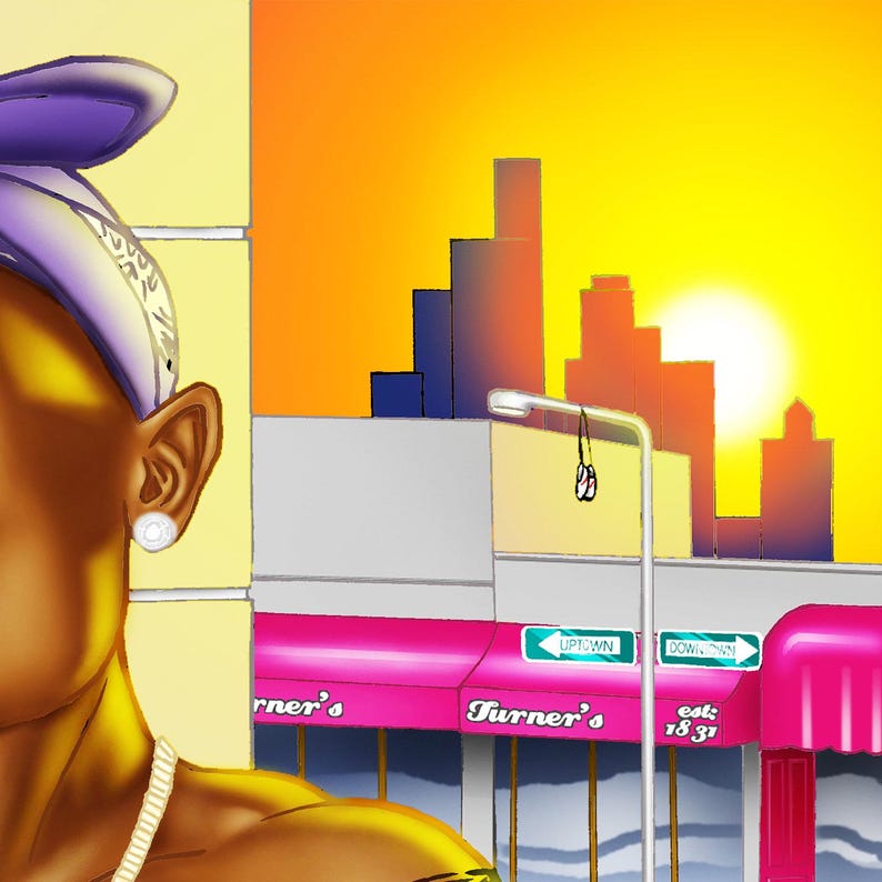 2pac Tupac Shakur Cartoon Caricature Celebtoonz Showing Tattoos Leaning ...