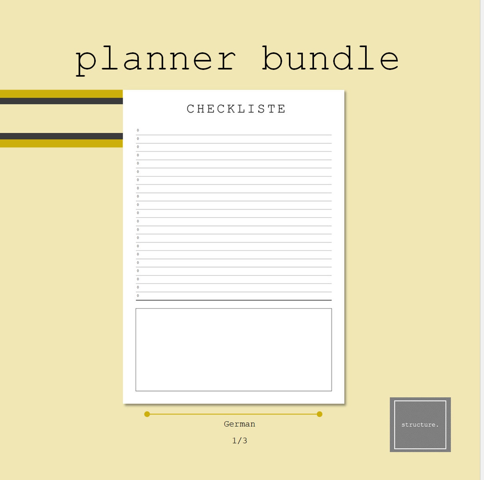 Planning German month Week Checklist Download/print - Etsy