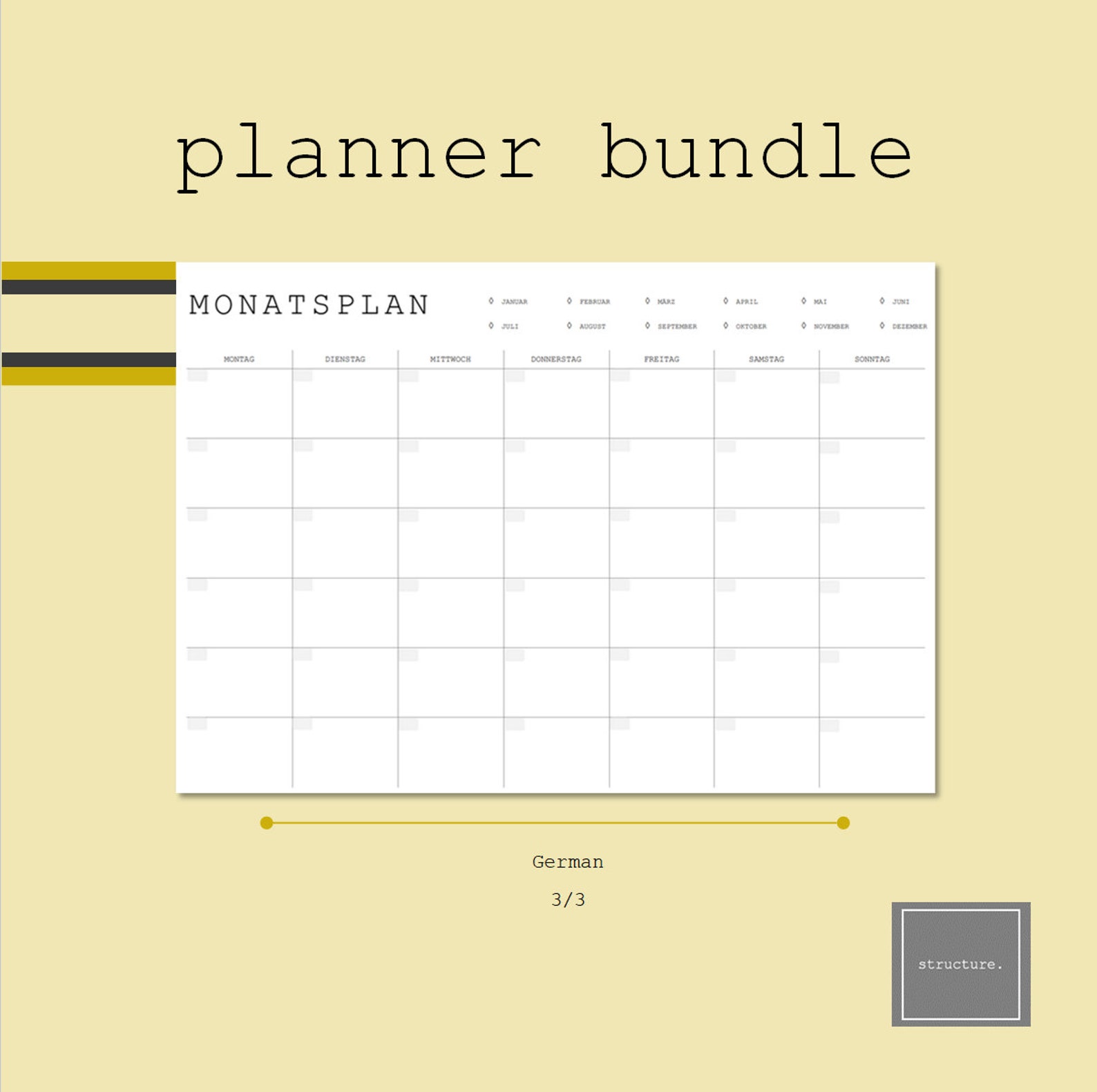 Planning German month Week Checklist Download/print - Etsy