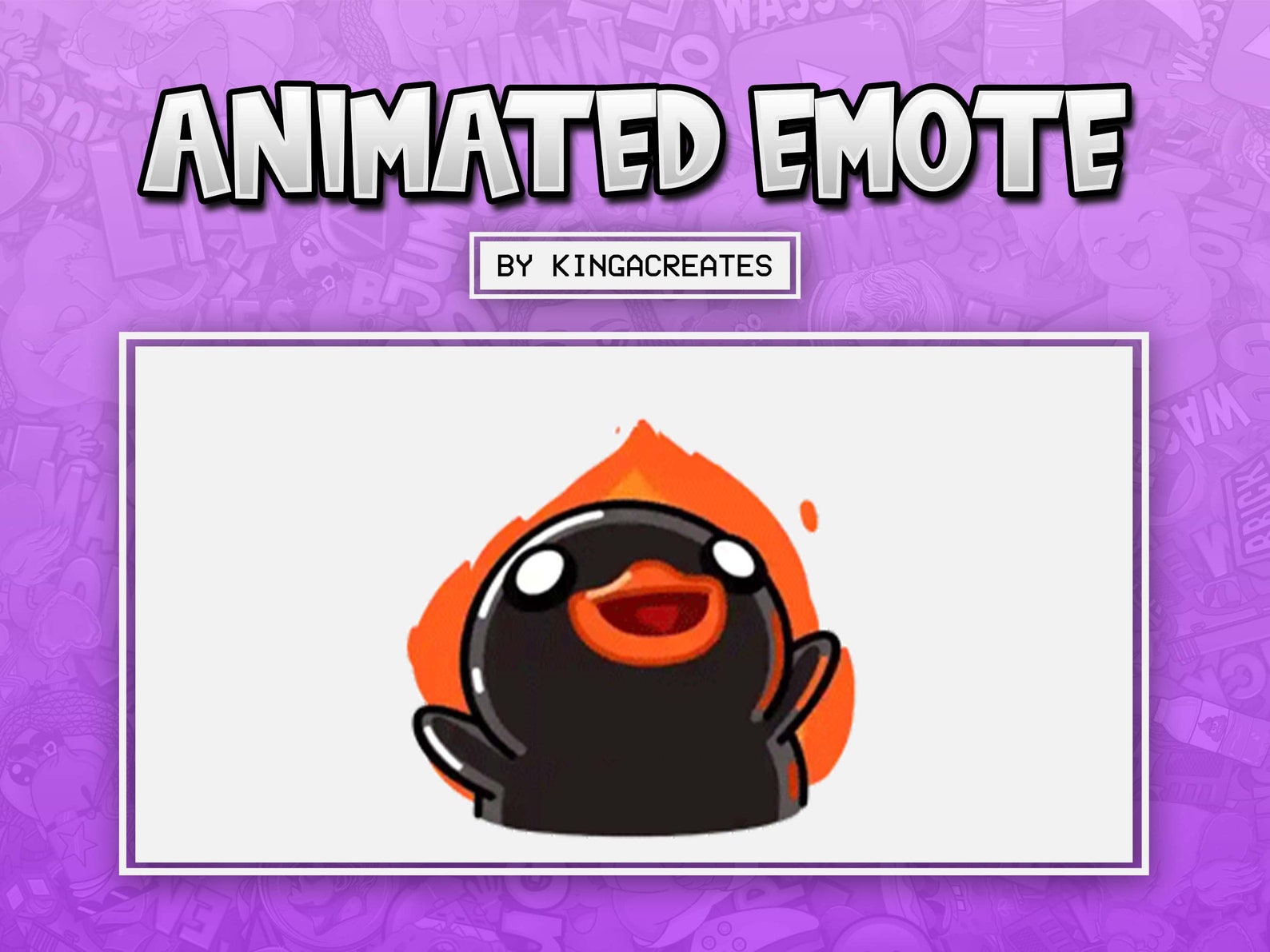 ANIMATED EMOTE Cute Duck Fire Rage Evil Happy for Twitch and Discord ...