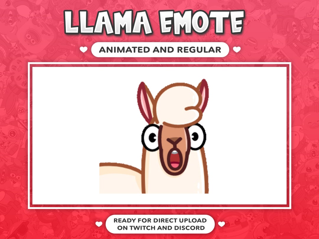 ANIMATED EMOTE Shocked Llama for Twitch, Kick and Discord! - Etsy Australia