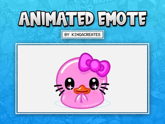 ANIMATED EMOTE Cute Pink Duck Happy Yay for Twitch and Discord | Etsy