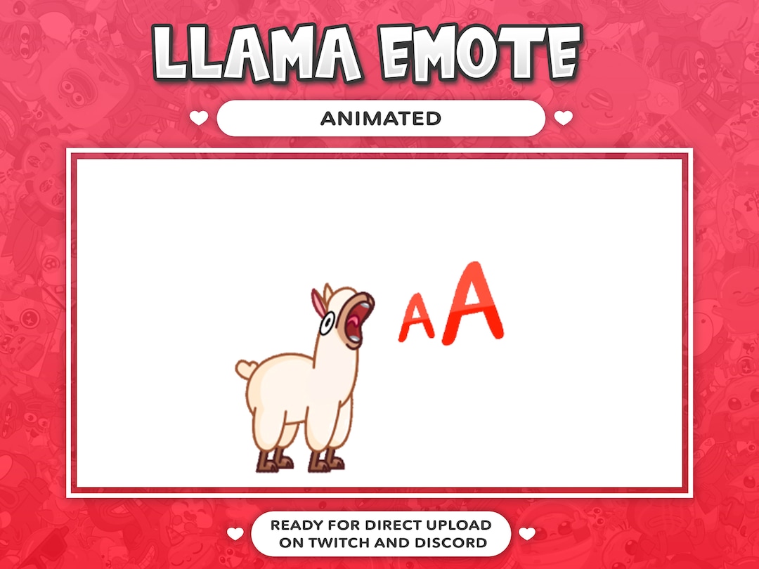 ANIMATED EMOTE Scream Rage Llama for Twitch and Discord ! (and More) - Etsy