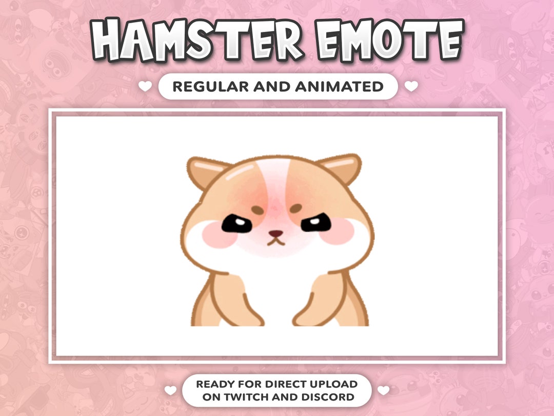 ANIMATED & STATIC EMOTE Rage Cute Chibi Hamster for Twitch, Kick and ...