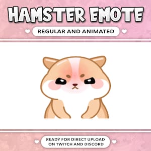 ANIMATED & STATIC EMOTE Rage Cute Chibi Hamster for Twitch, Kick and Discord ! - Etsy
