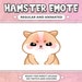 ANIMATED & STATIC EMOTE Rage Cute Chibi Hamster for Twitch, Kick and ...