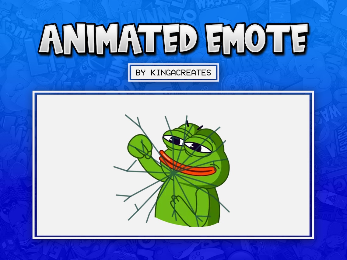 ANIMATED EMOTE Pepe Punch Rage Peepo for Twitch and Discord - Etsy UK