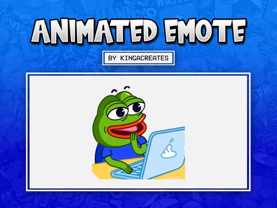 ANIMATED EMOTE Pepe Typer Peepo for Twitch and Discord and - Etsy UK