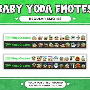 20 EMOTE BUNDLE Cute Baby Yoda Grogu Emotes for Twitch Kick - Etsy