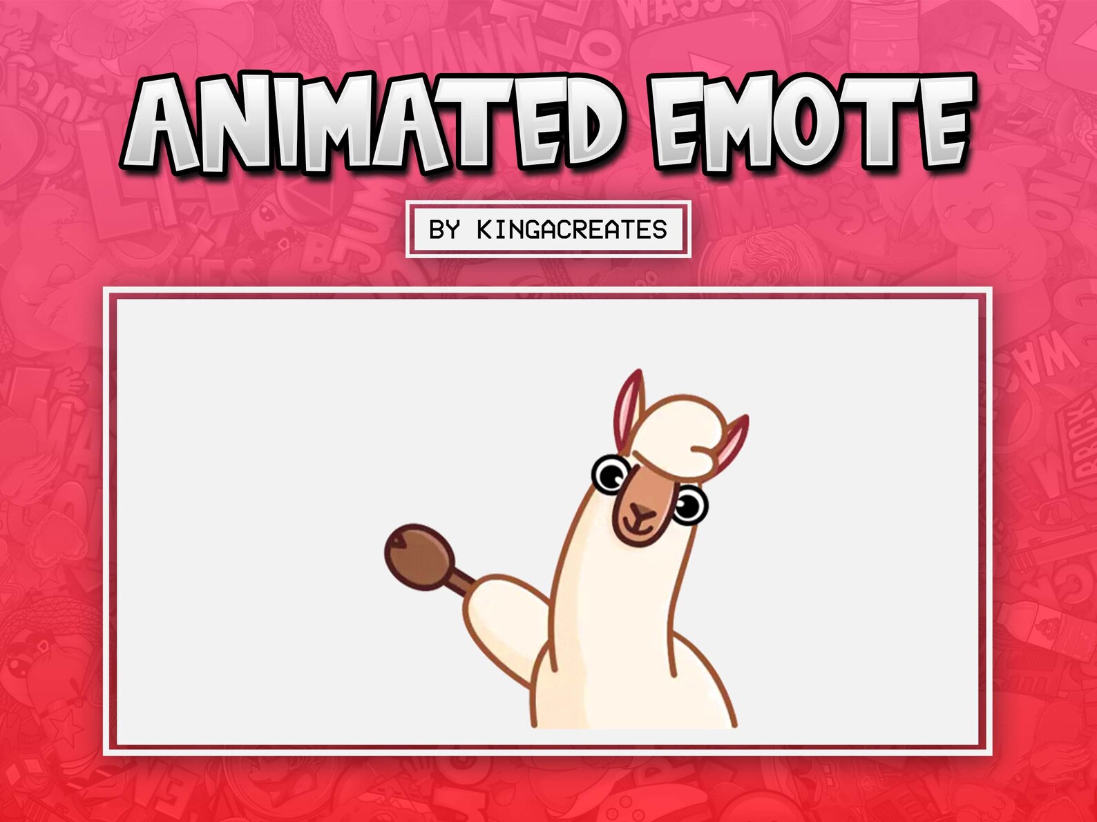 ANIMATED EMOTE Hi Llama Meme for Twitch and Discord and - Etsy