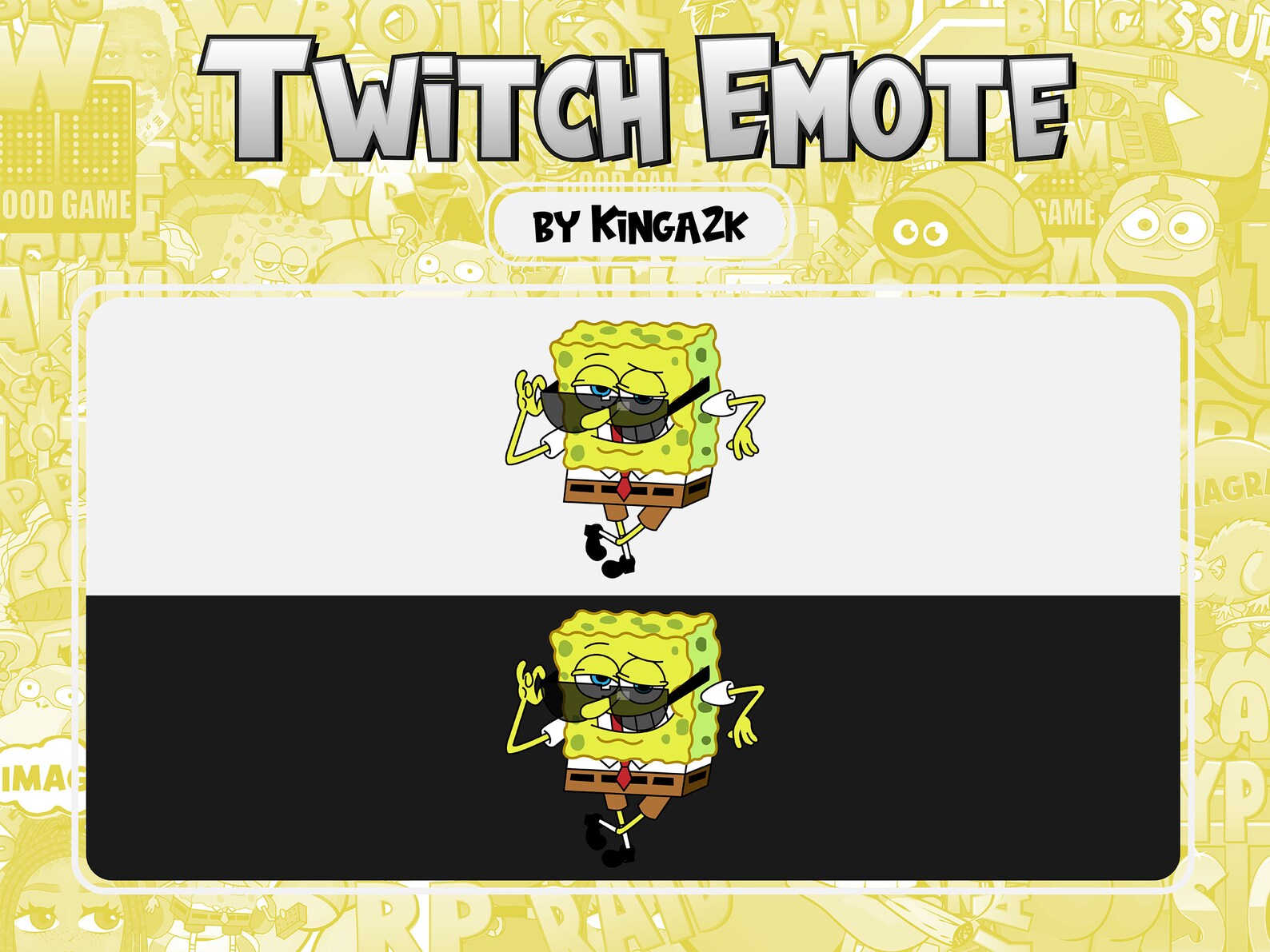 SpongeBob Heyy Meme Emote for Twitch and Discord and more | Etsy