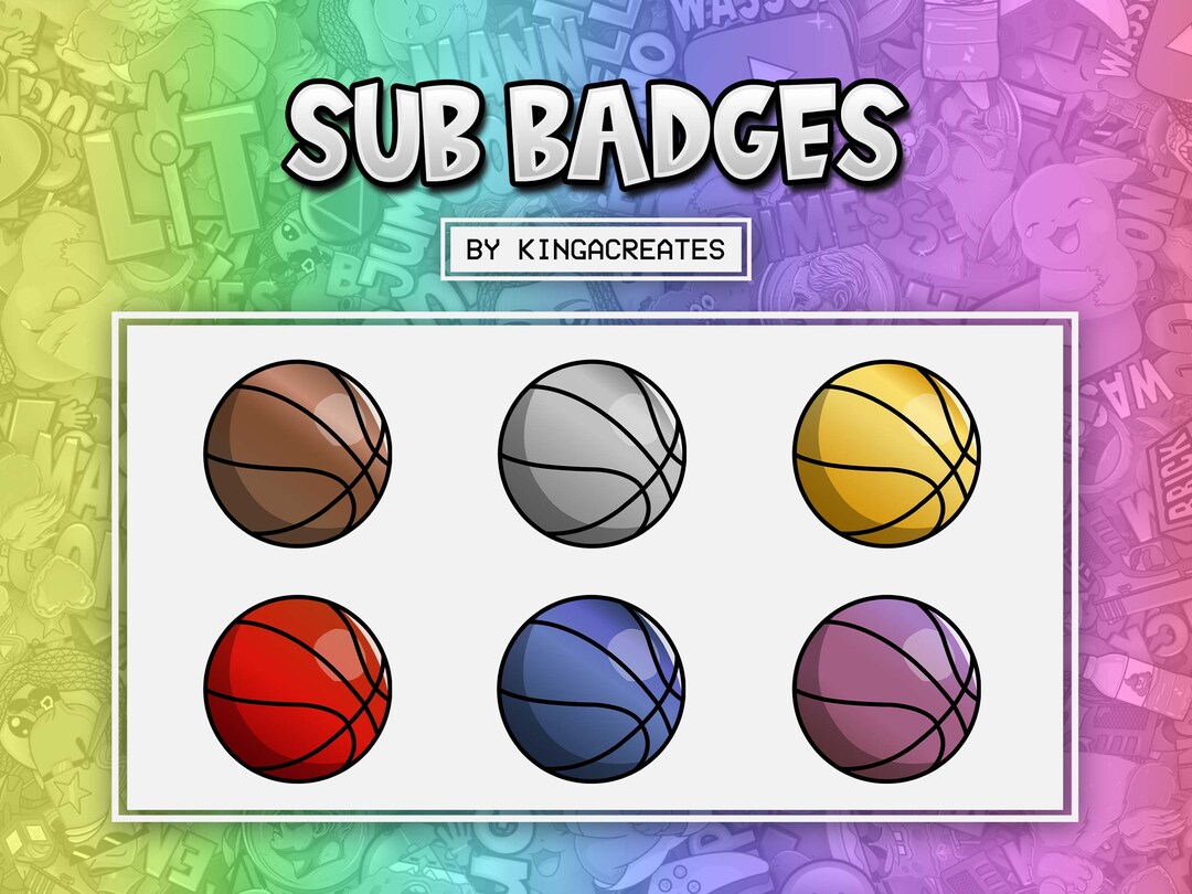 Basketball Sub Badges NBA 2K Badge for Twitch ! ( and More) - Etsy