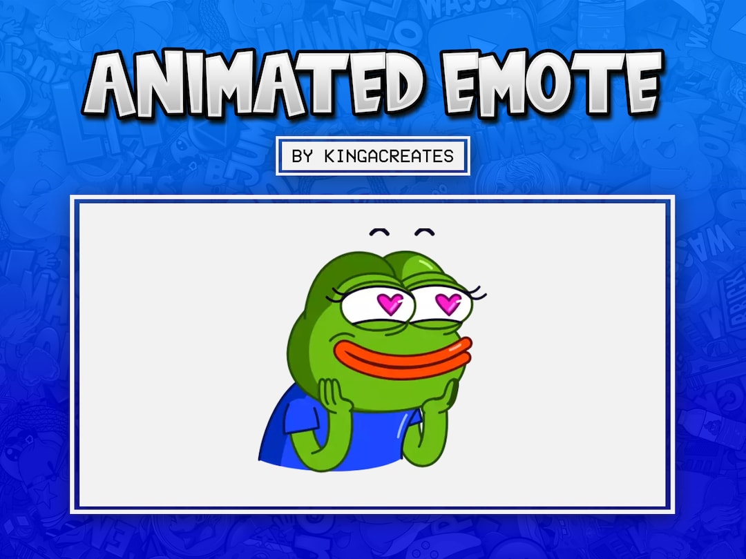 ANIMATED EMOTE Pepe in Love Peepo for Twitch and Discord ! ( and More ...