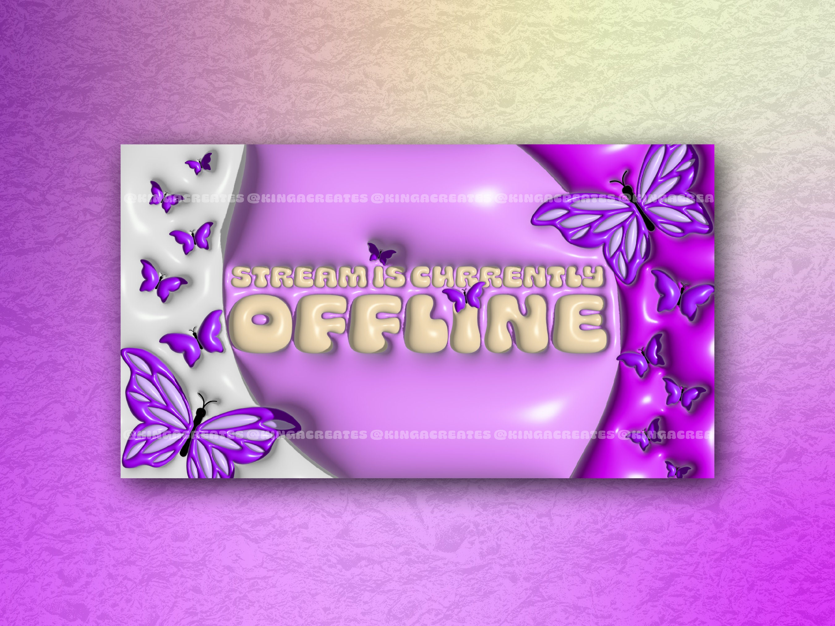 SLIME BUTTERFLY Static Stream Overlay Pack Scenes Panels Alerts - Etsy