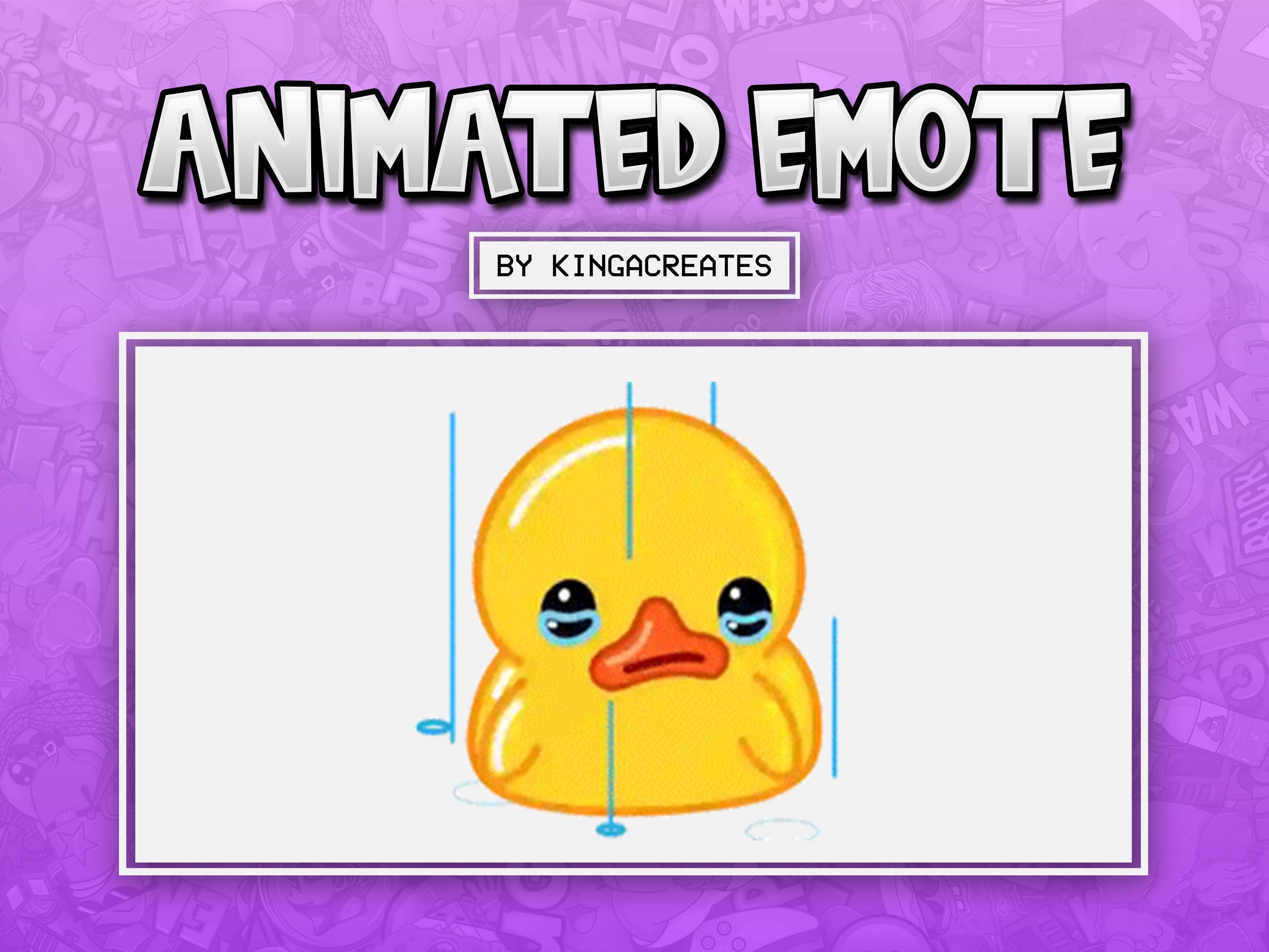 ANIMADO EMOTE Lindo pato triste llorando por Twitch y - Etsy México