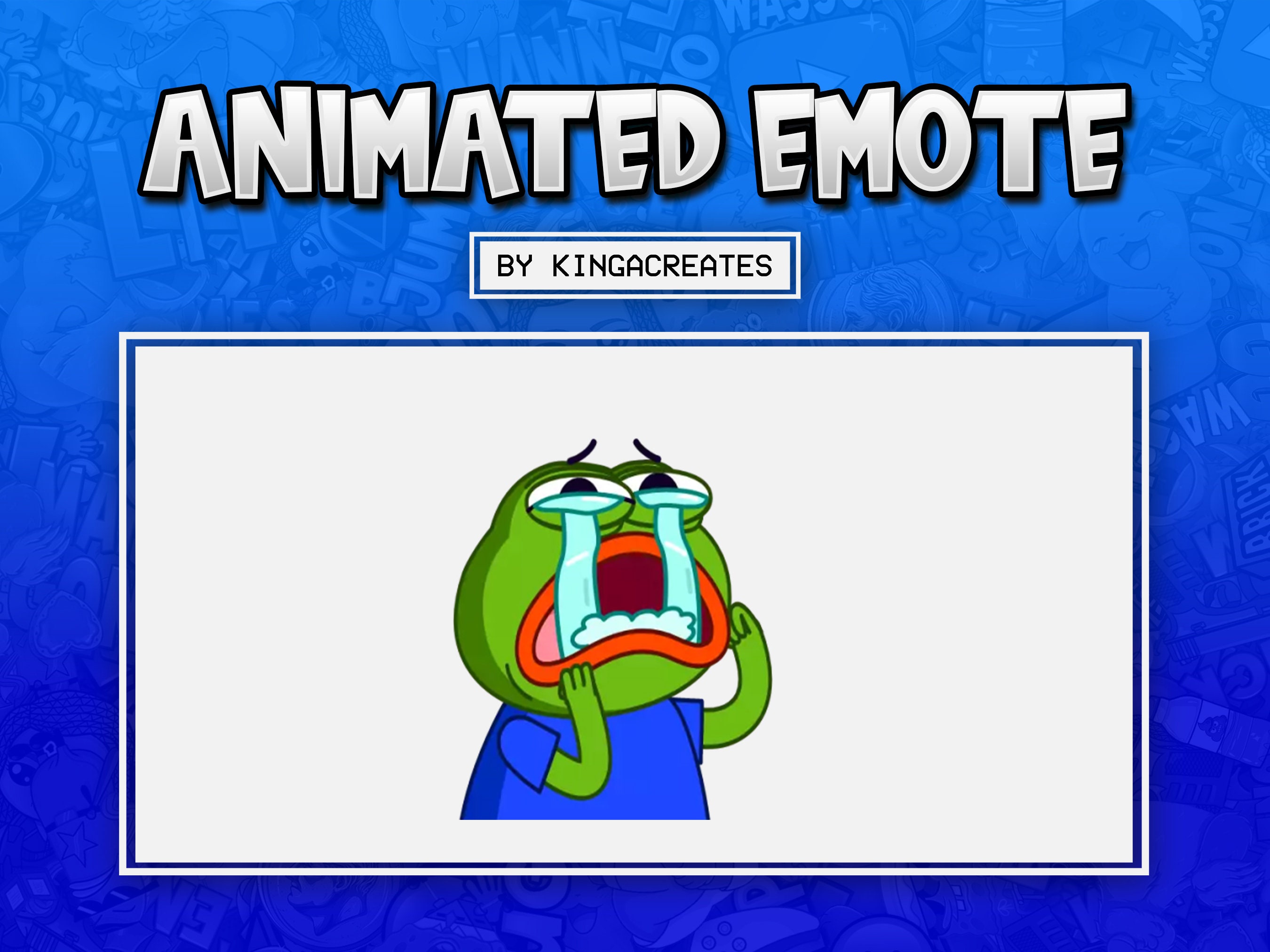ANIMATED EMOTE Pepe Crying Peepo for Twitch and Discord ! ( and More ...