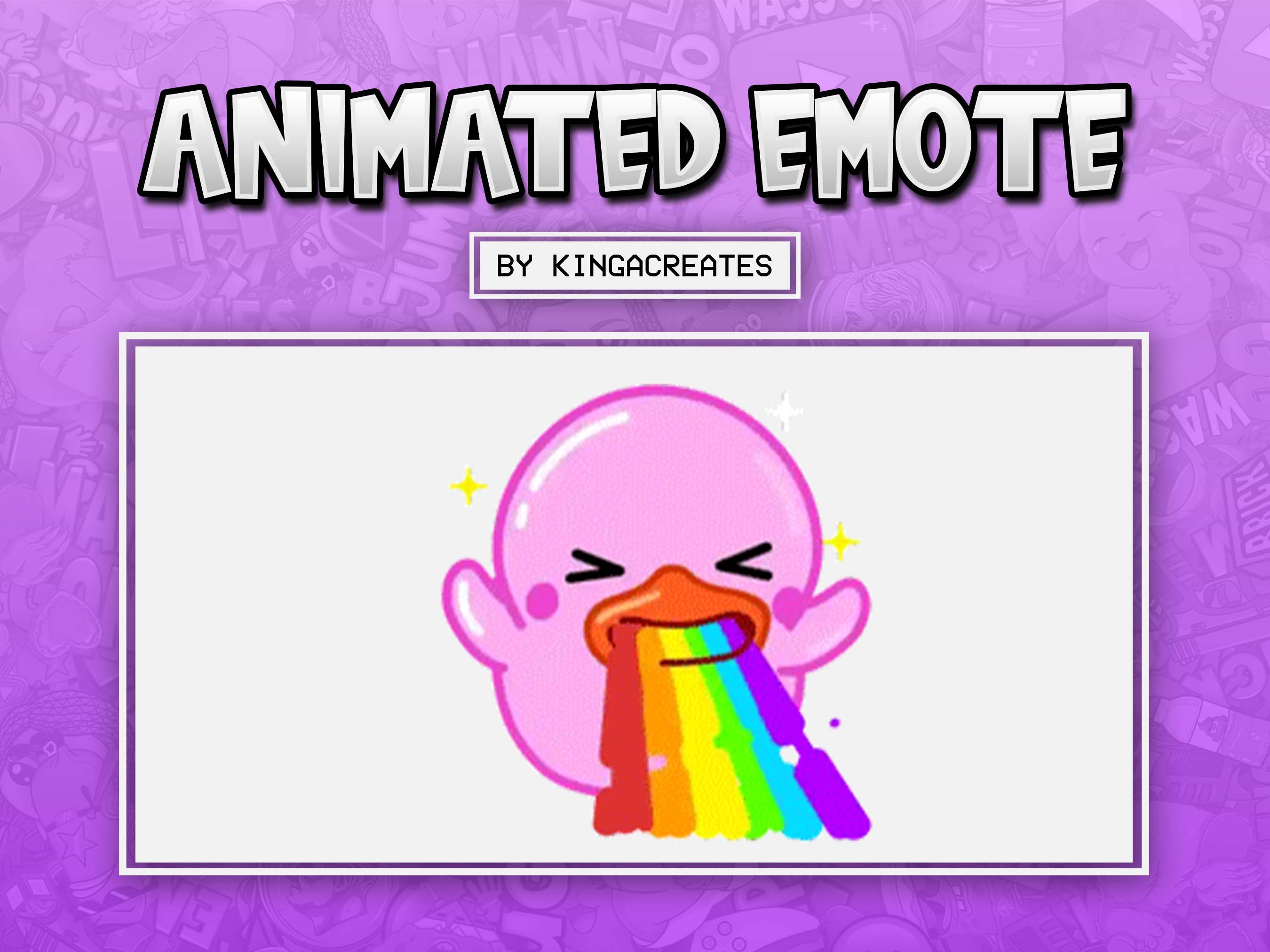 ANIMATED EMOTE Cute Duck Sick Rainbow for Twitch and Discord ! (and ...