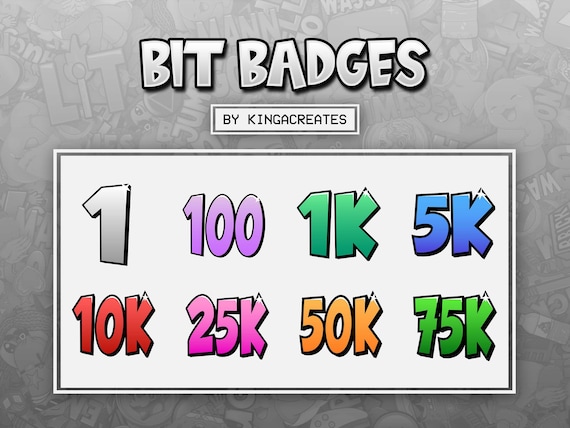 Number Bit Badges for Twitch and More | Etsy