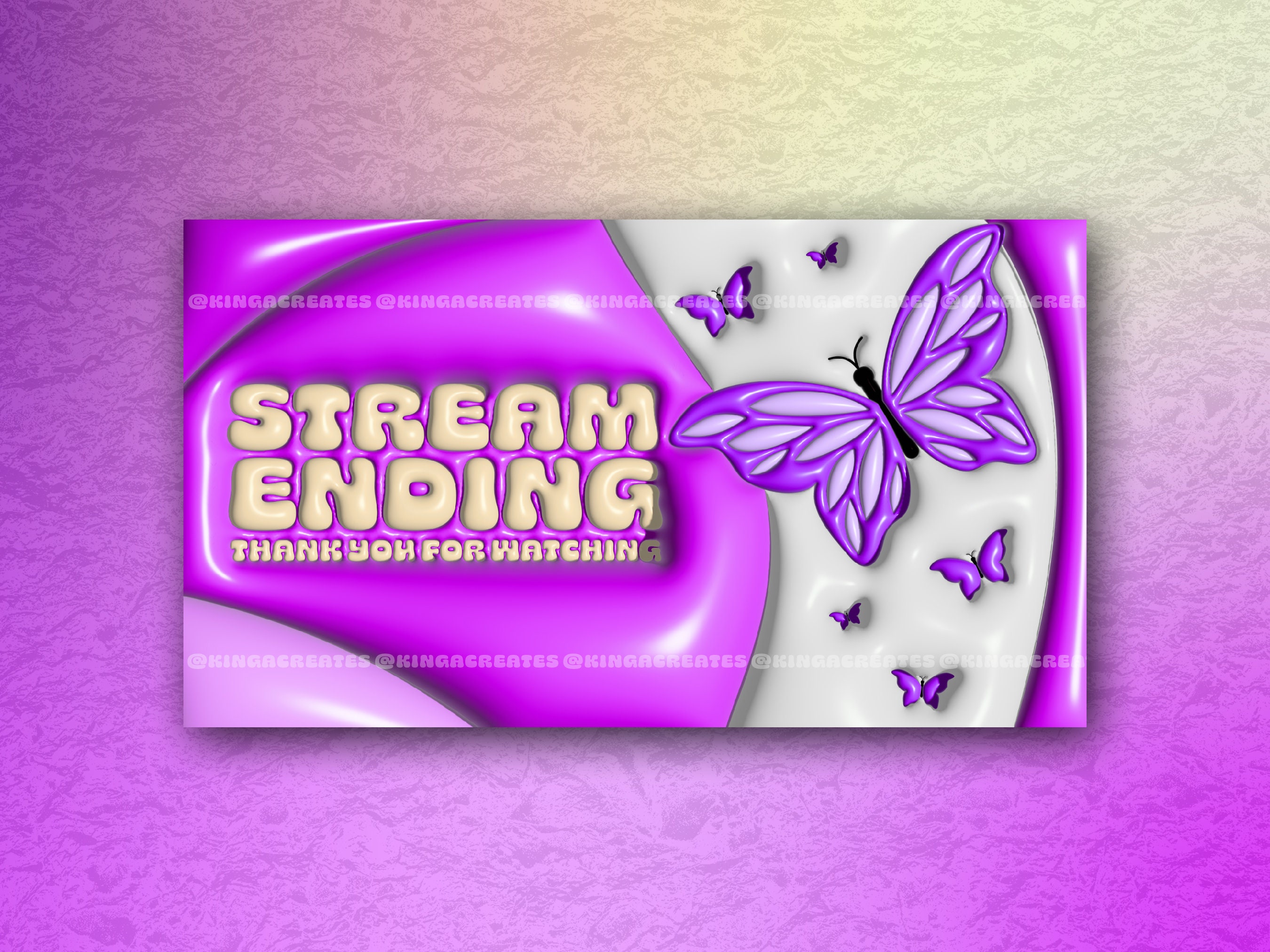 SLIME BUTTERFLY Static Stream Overlay Pack Scenes Panels Alerts - Etsy