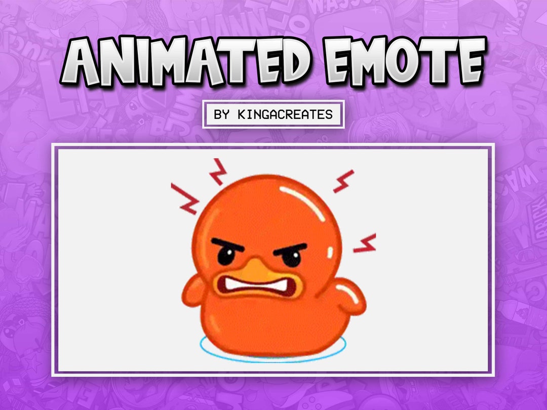ANIMATED EMOTE Cute Duck Mad Rage for Twitch and Discord ! (and More ...