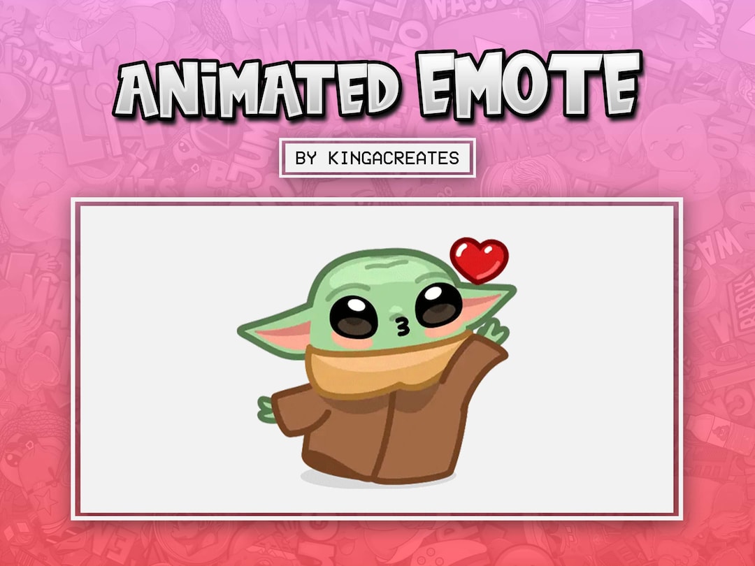 ANIMADO EMOTE Yoda Love Kiss Meme para Twitch y Discord y más - Etsy España
