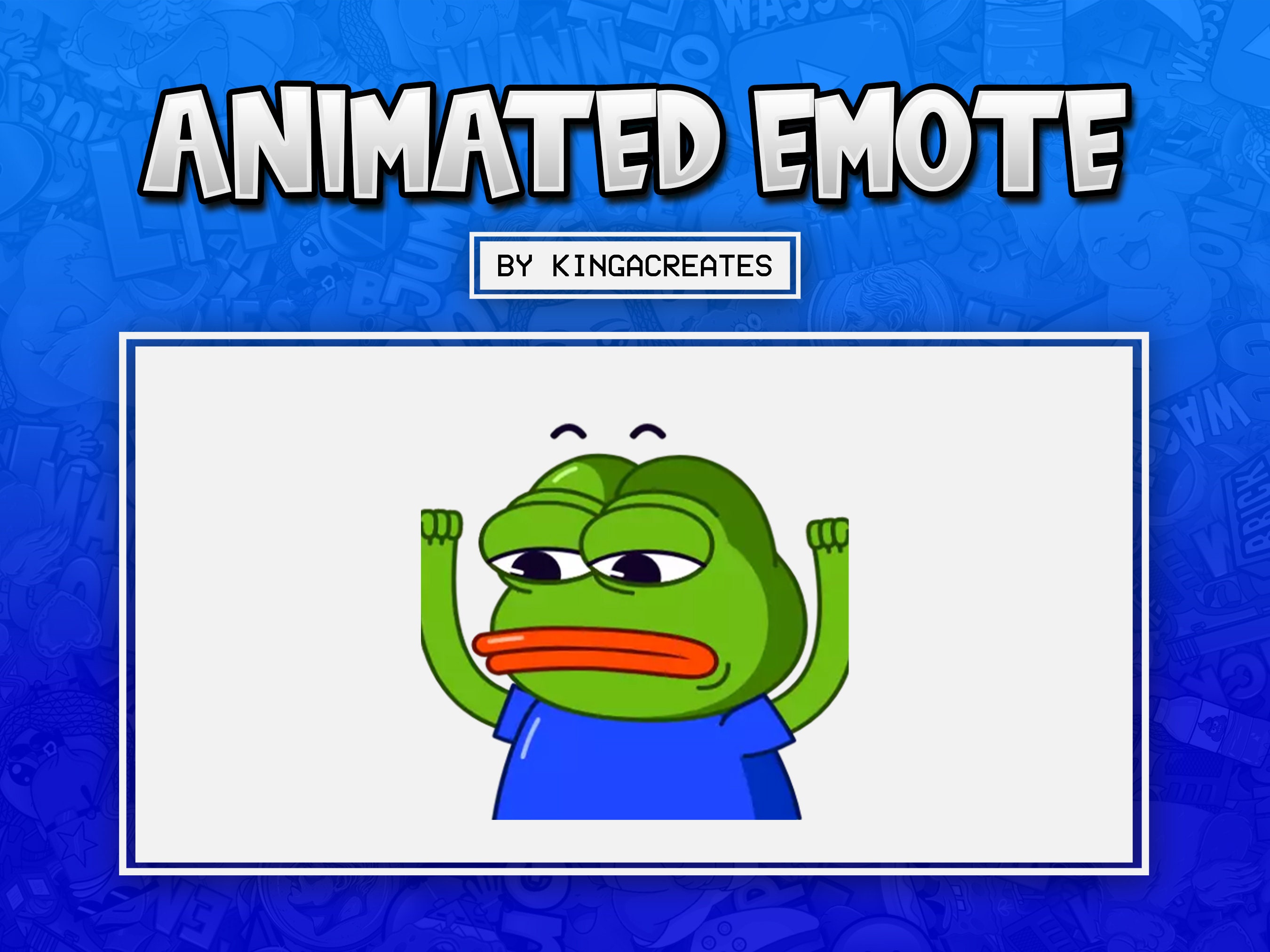 ANIMATED EMOTE Pepe Yaay Good Happy Peepo for Twitch and Discord ! ( and More) - Etsy