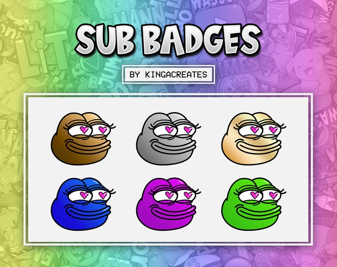 Pixel Peepo Sub/bit Badges - Etsy Canada