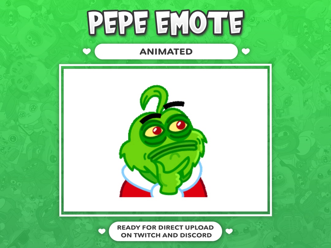 ANIMATED EMOTE Christmas Pepe Thinking Peepo for Twitch, Kick and ...
