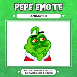 ANIMATED EMOTE Christmas Pepe Thinking Peepo for Twitch, Kick and ...
