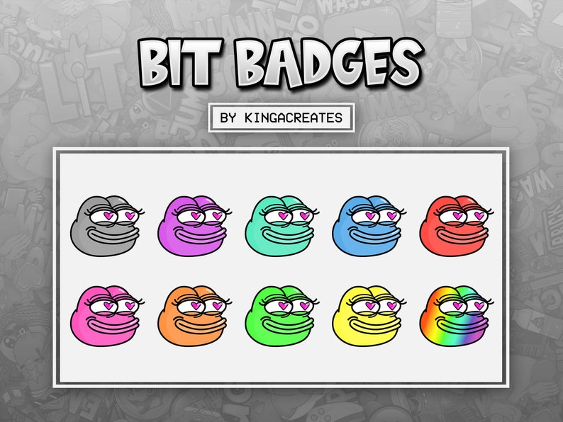 Cute Pepe Bit Tier Badges for Twitch and More - Etsy UK