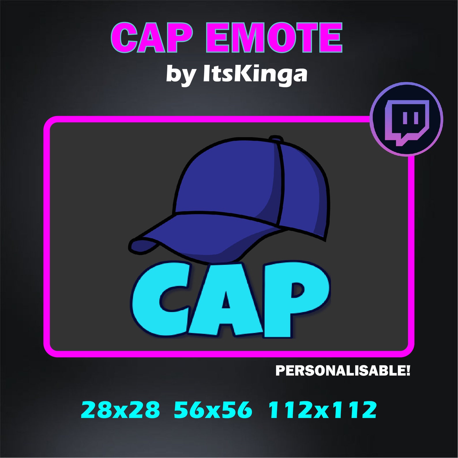 Cap Emote for Twitch and Discord and more | Etsy