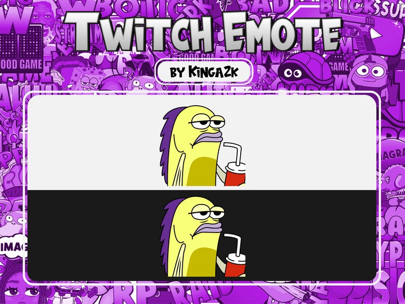 Not Impressed SpongeBob Meme Emote for Twitch and Discord | Etsy