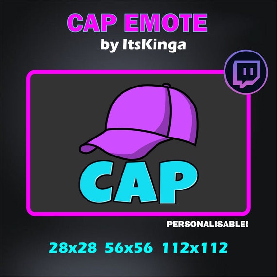 Cap Emote for Twitch and Discord and more | Etsy