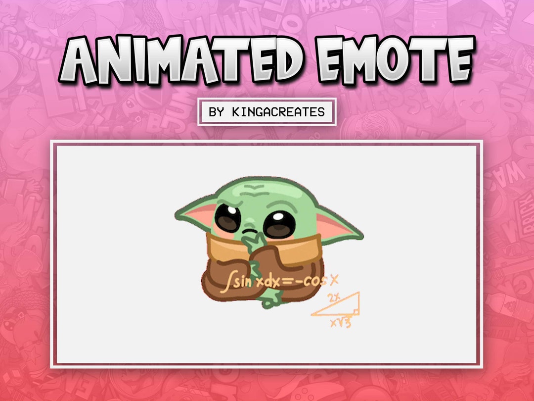 ANIMATED EMOTE Yoda Maths Thinking Hmmm... Meme for Twitch and Discord ...