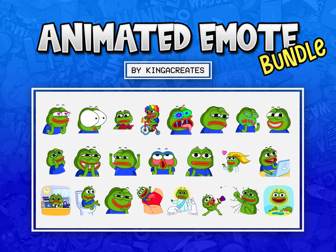PAQUETE ANIMADO DE EMOTE Pepe Peepo para Twitch y Discord y más - Etsy ...