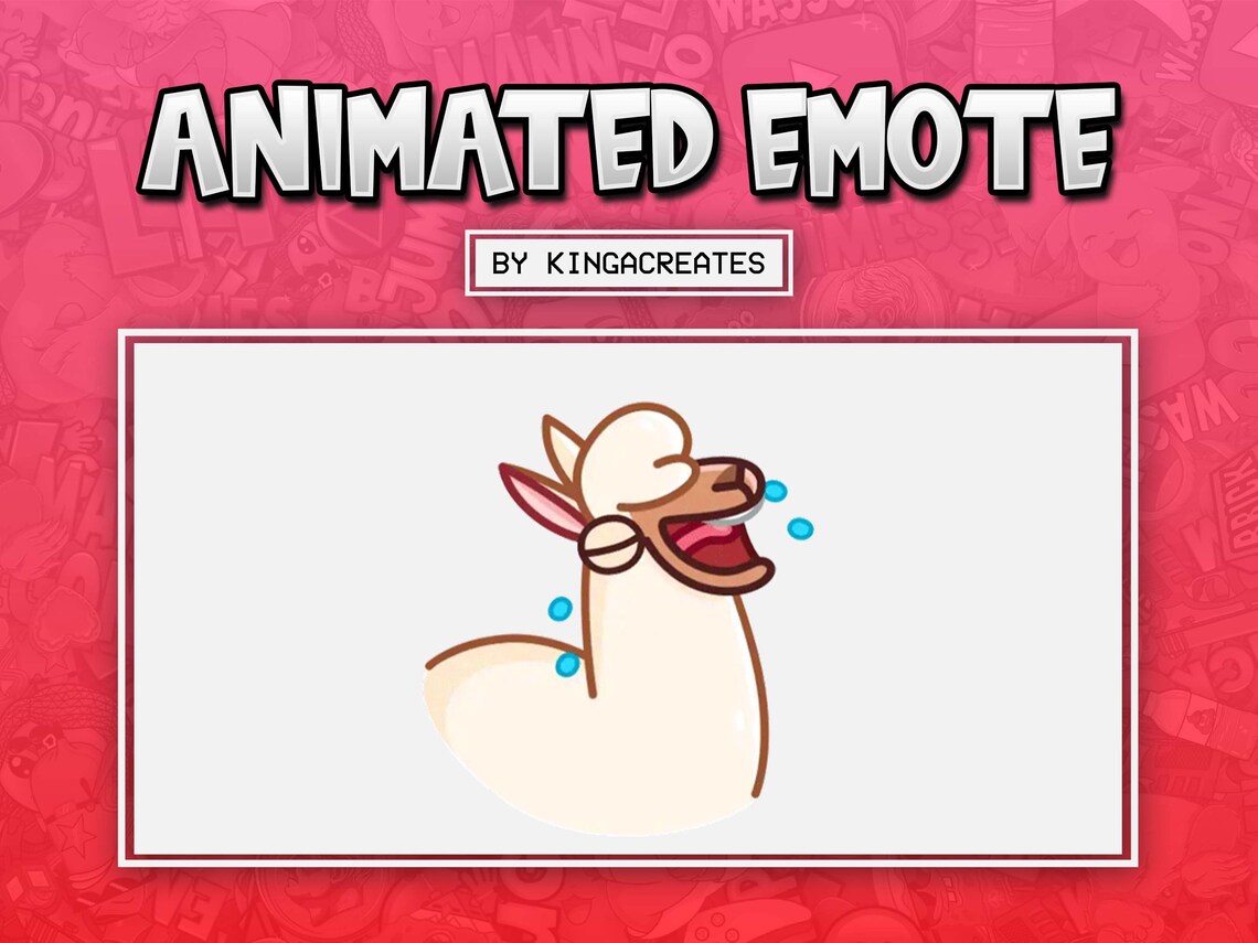 ANIMATED EMOTE Laughing LOL Llama Meme for Twitch and Discord | Etsy