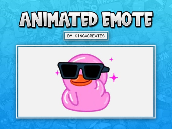 ANIMATED EMOTE Cute Pink Duck Wink Glasses for Twitch and | Etsy