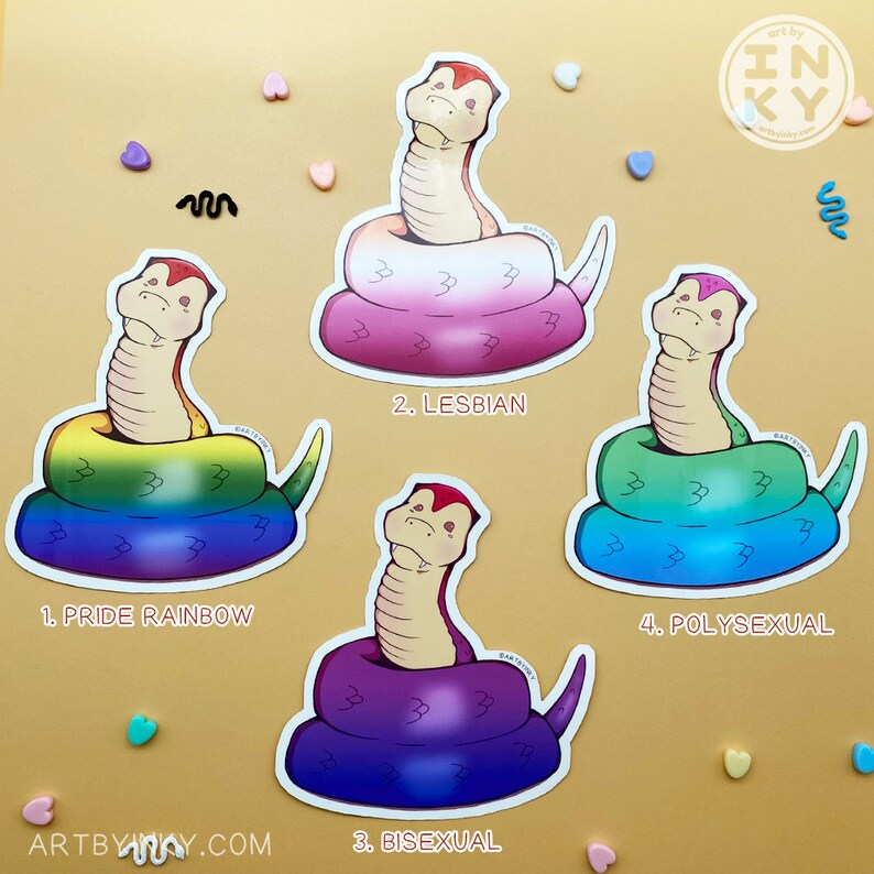 Snake Pride LGBTQIA Die Cut Stickers - Etsy