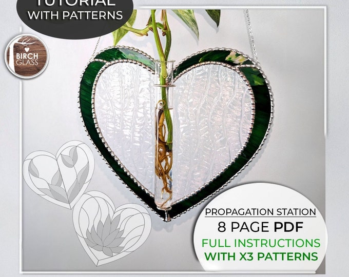 TUTORIAL 3D Heart Spinner full Instructions & Bonus Video Stained Glass ...