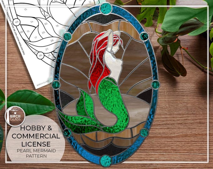 Stained Glass Mermaid Tail Suncatcher.beautiful Iridised Glass.teal ...