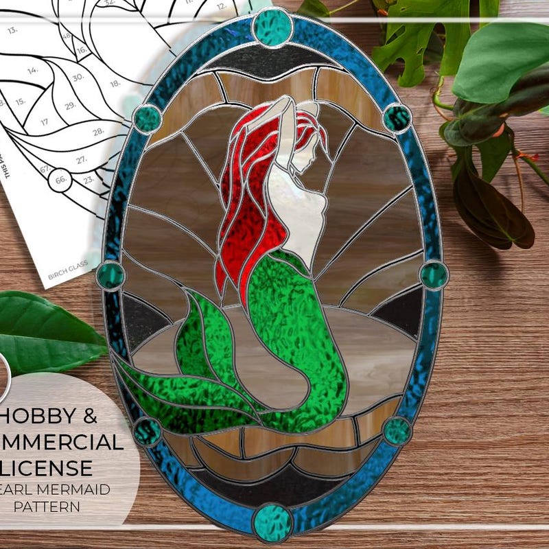 Stained Glass Mermaid - Etsy