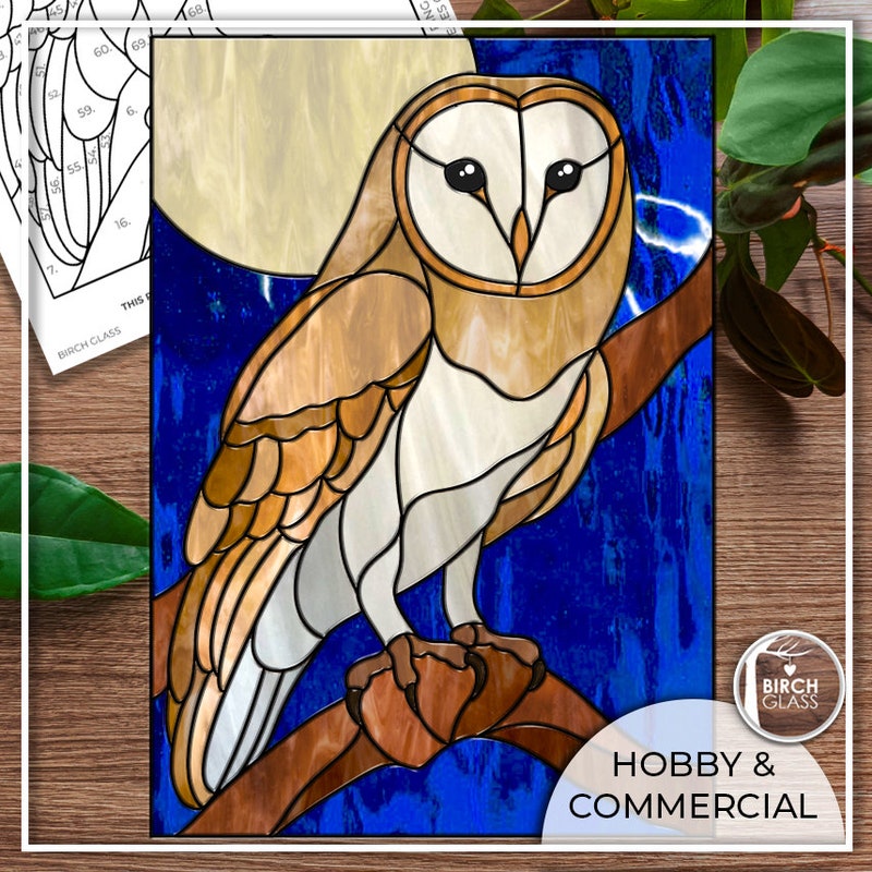 Owl Stained Glass Patterns - Etsy