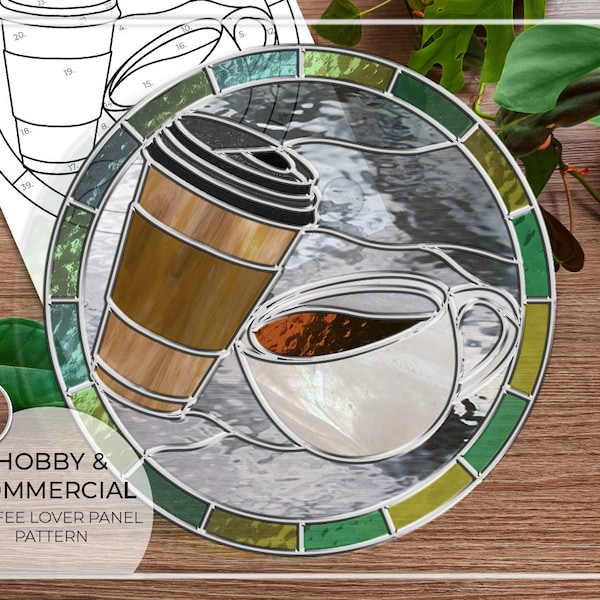 Stained Glass Coffee Pattern - Etsy