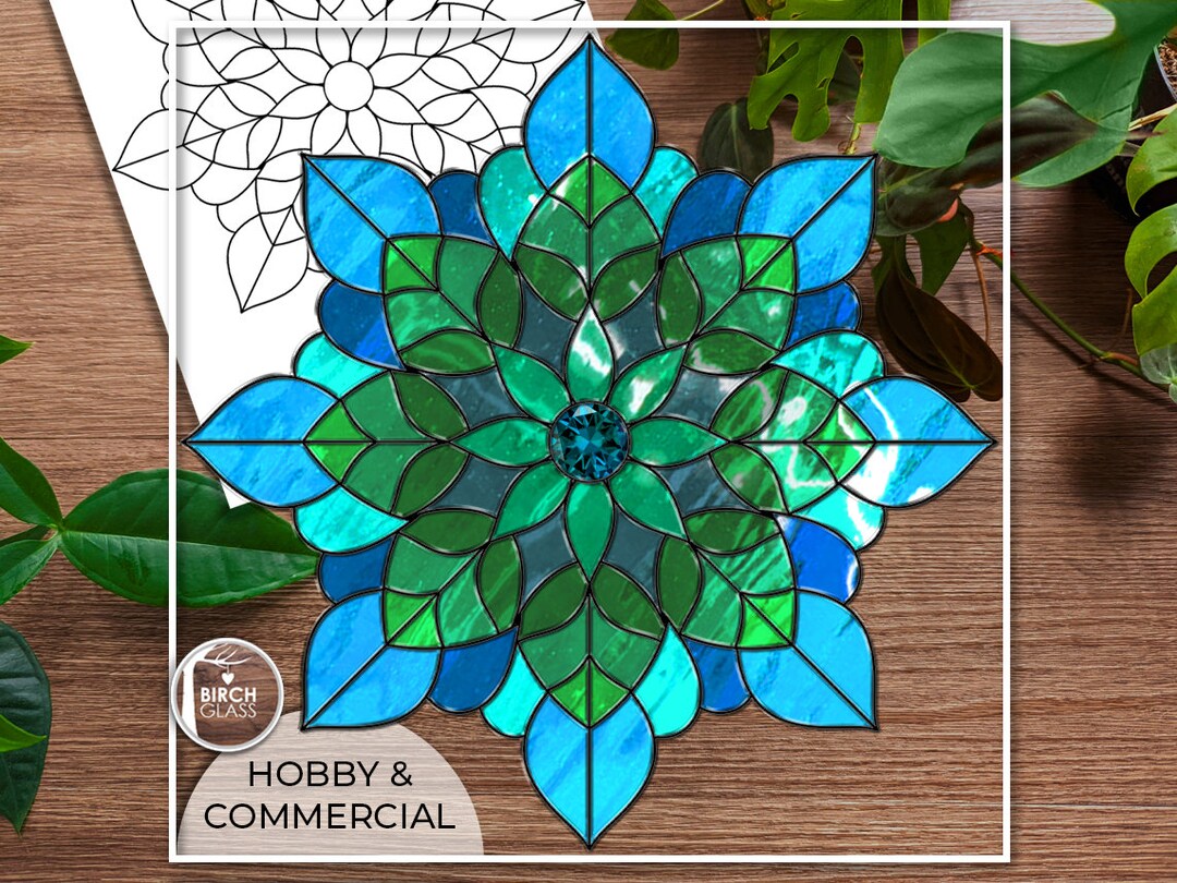 PATTERN • Floral Snowflake Stained Glass Pattern • PDF • Digital ...
