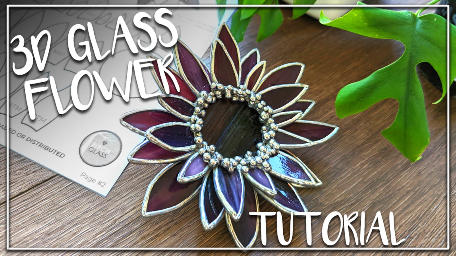 PATTERN 3D Flower with Video Tutorial Stained Glass - Etsy